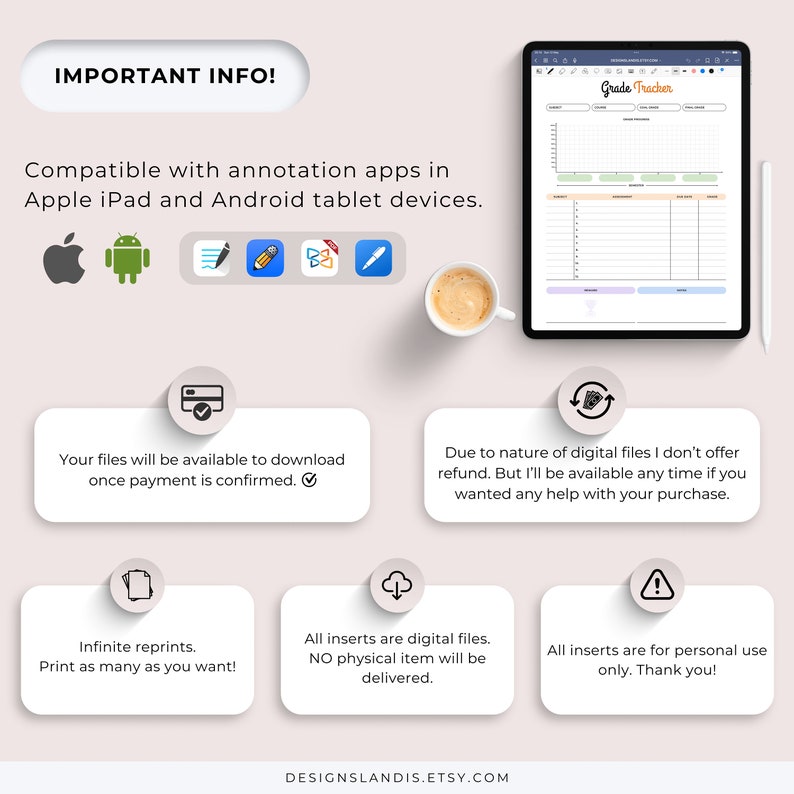 Grade Tracker Printable, Assignment Tracker, Teacher Grade Log, Student ...