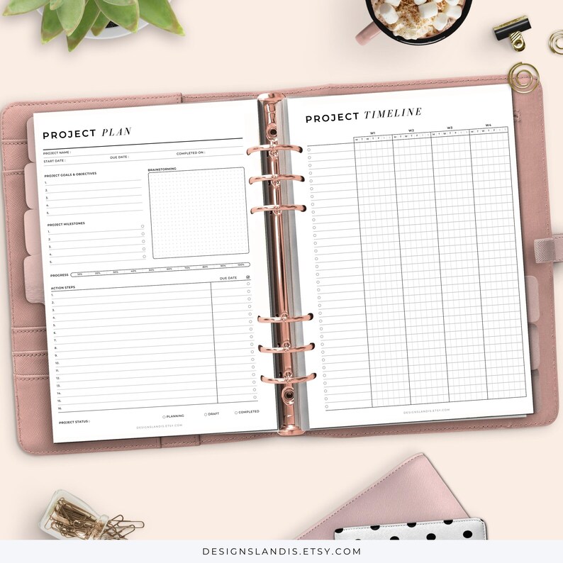 Project Planner Printable, Project Tracker, Project Management, Task ...