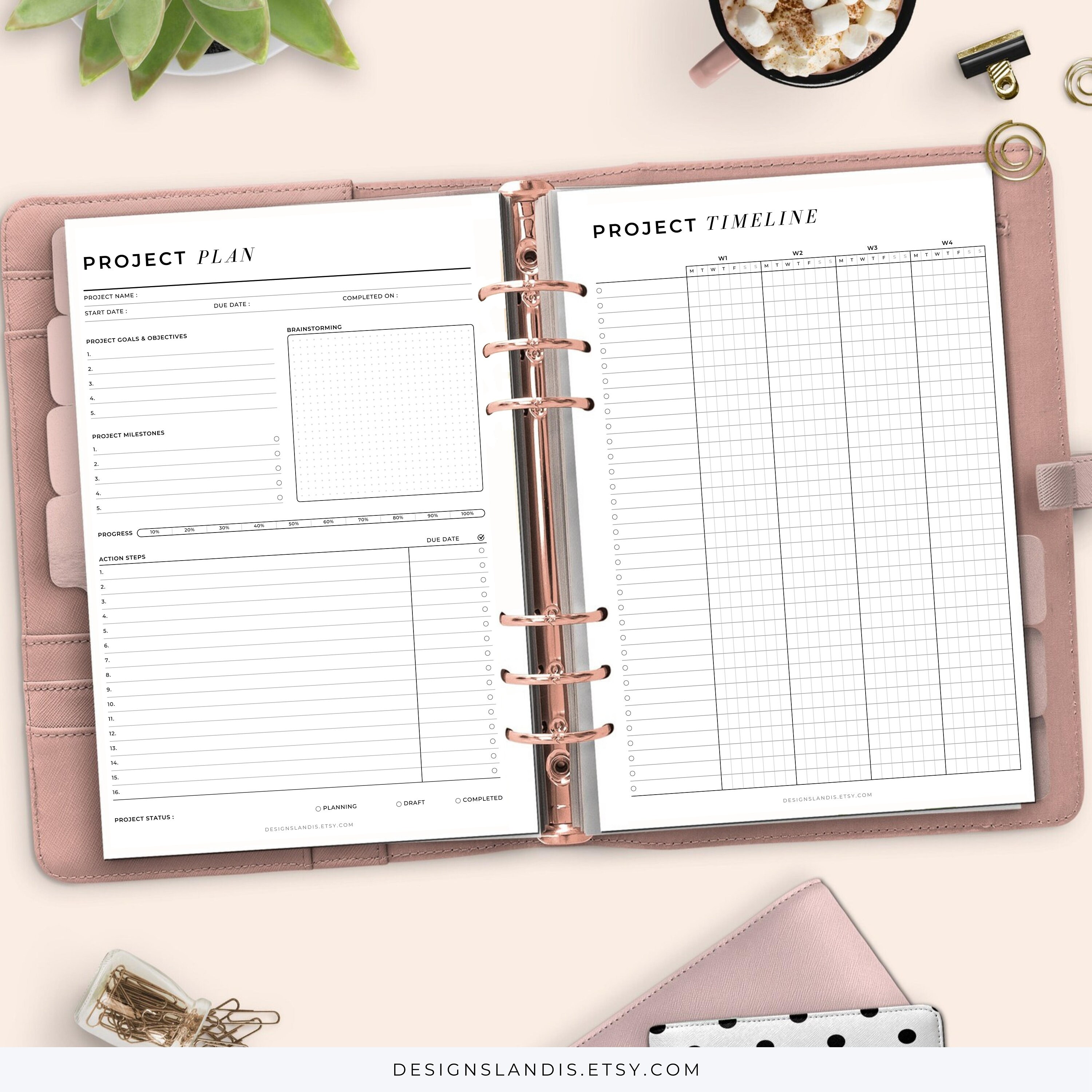Project Planner Printable, Project Tracker, Project Management, Task ...