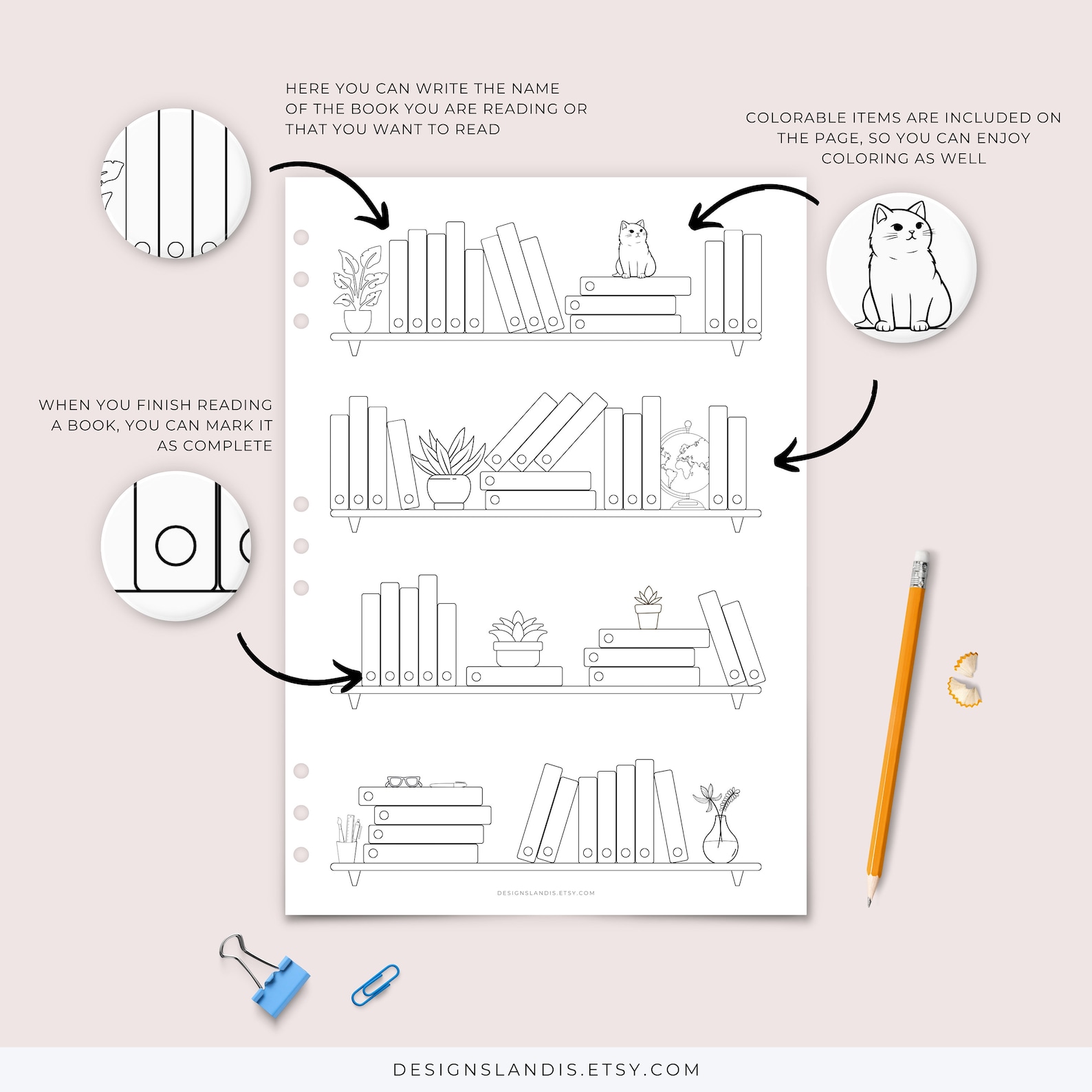 Bookshelf Reading Tracker Printable, Bookshelf Tracker, Reading Log ...