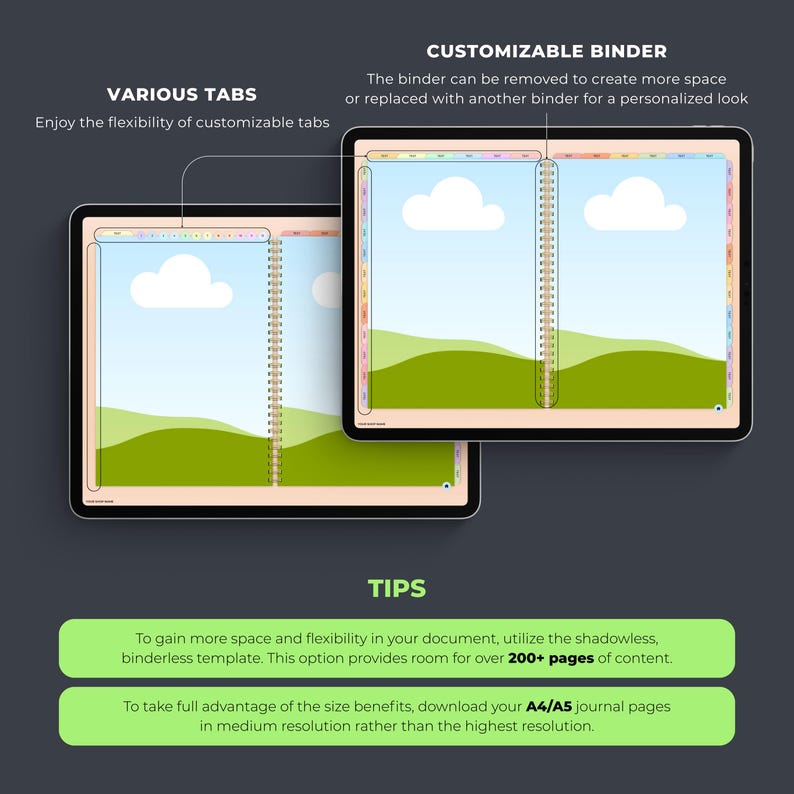 Editable Canva Digital Planner Kit. DIY Digital Planner Frame ...