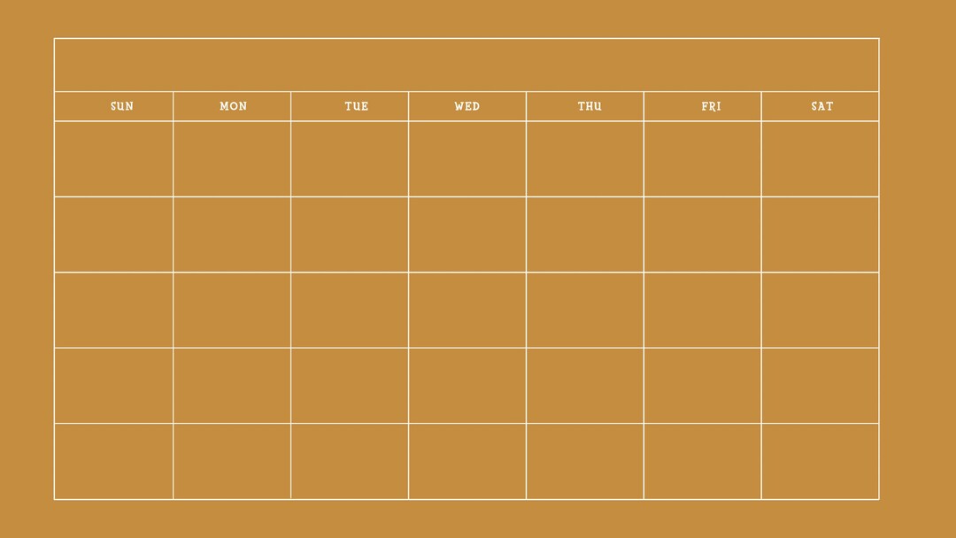 Brown Undated Calendar - Etsy