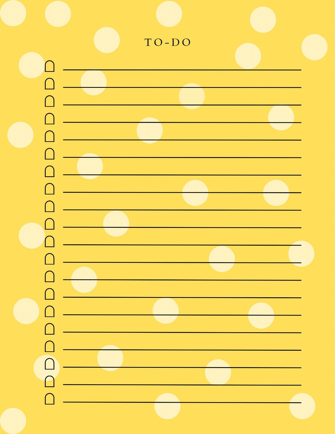Yellow Polka Dot to Do List - Etsy