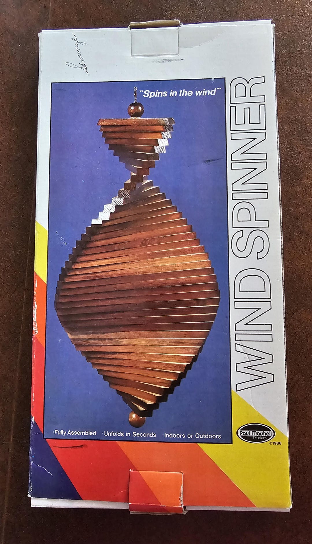 Vintage 1986 New in Box Wood Spinner in Walnut With Beautiful Bird and ...