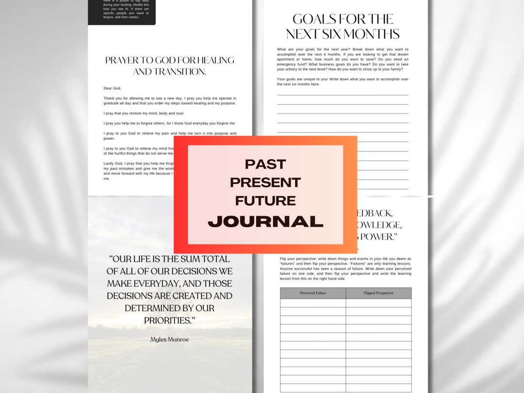 Past Present Future Journal and Workbook - Etsy