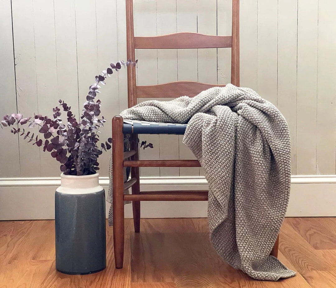 Cotton Seed Stitch Throw - Etsy