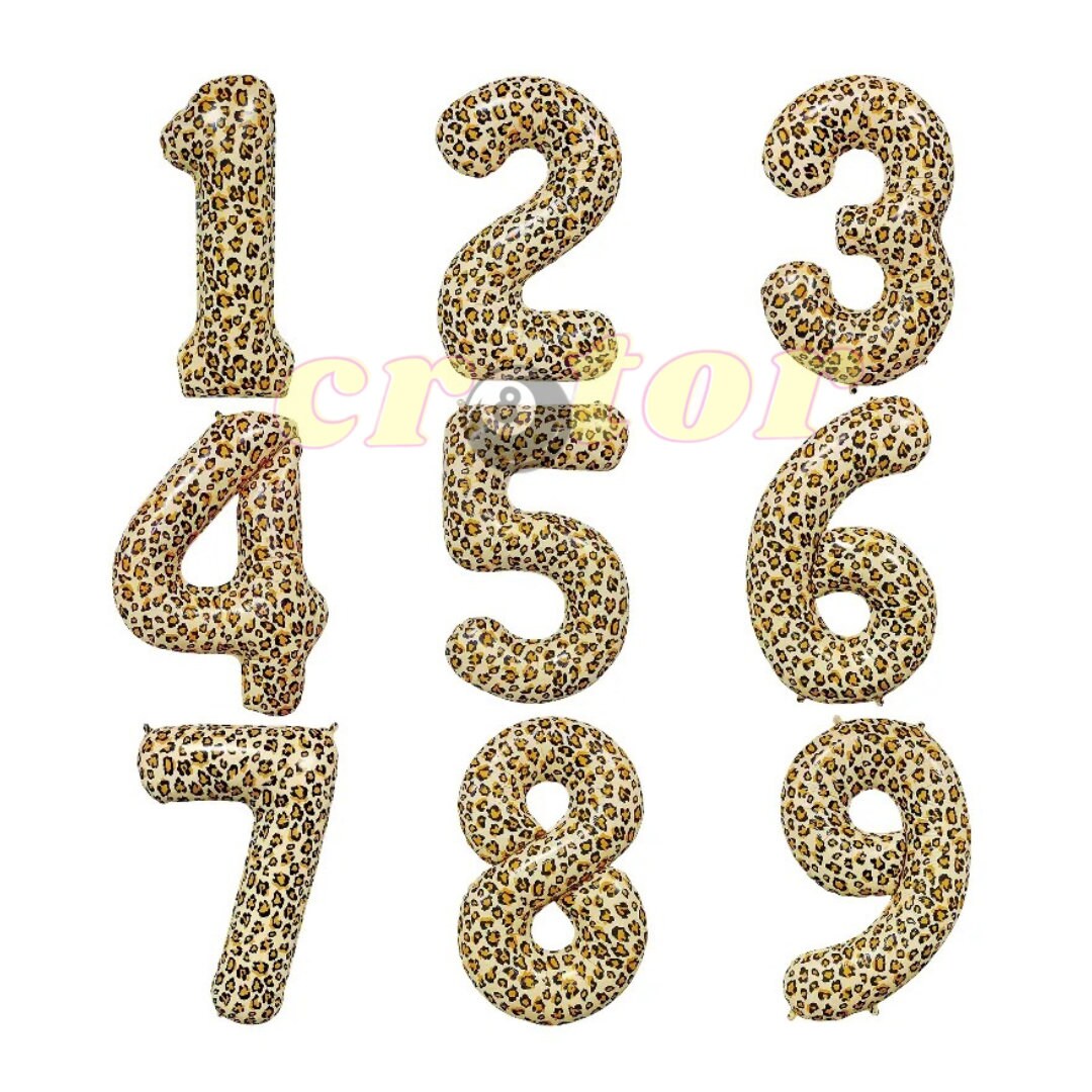 Cheetah Print Number Balloon - Etsy