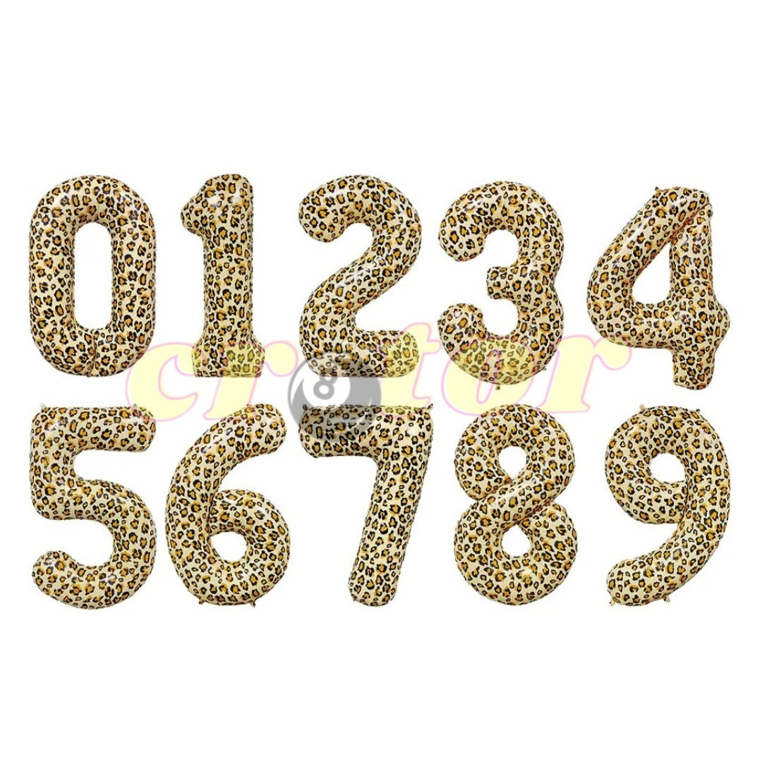 Cheetah Print Number Balloon - Etsy