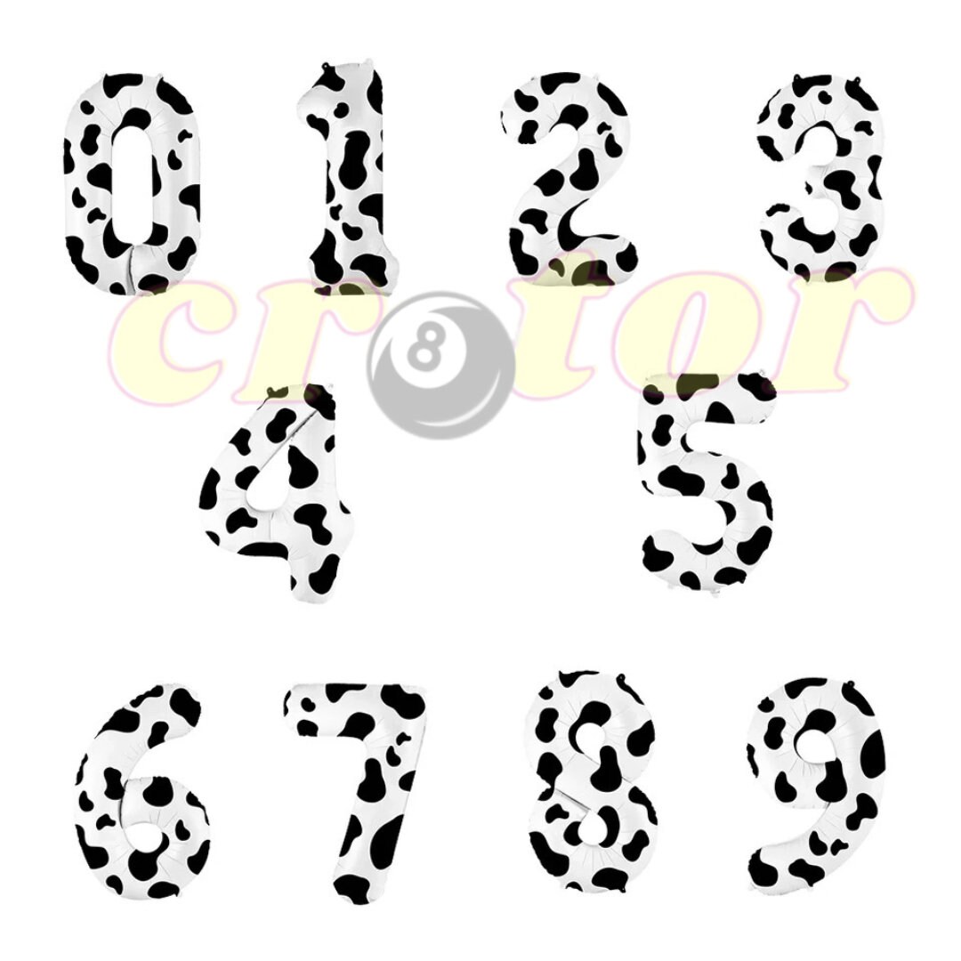 Cow Print Number Balloon - Etsy