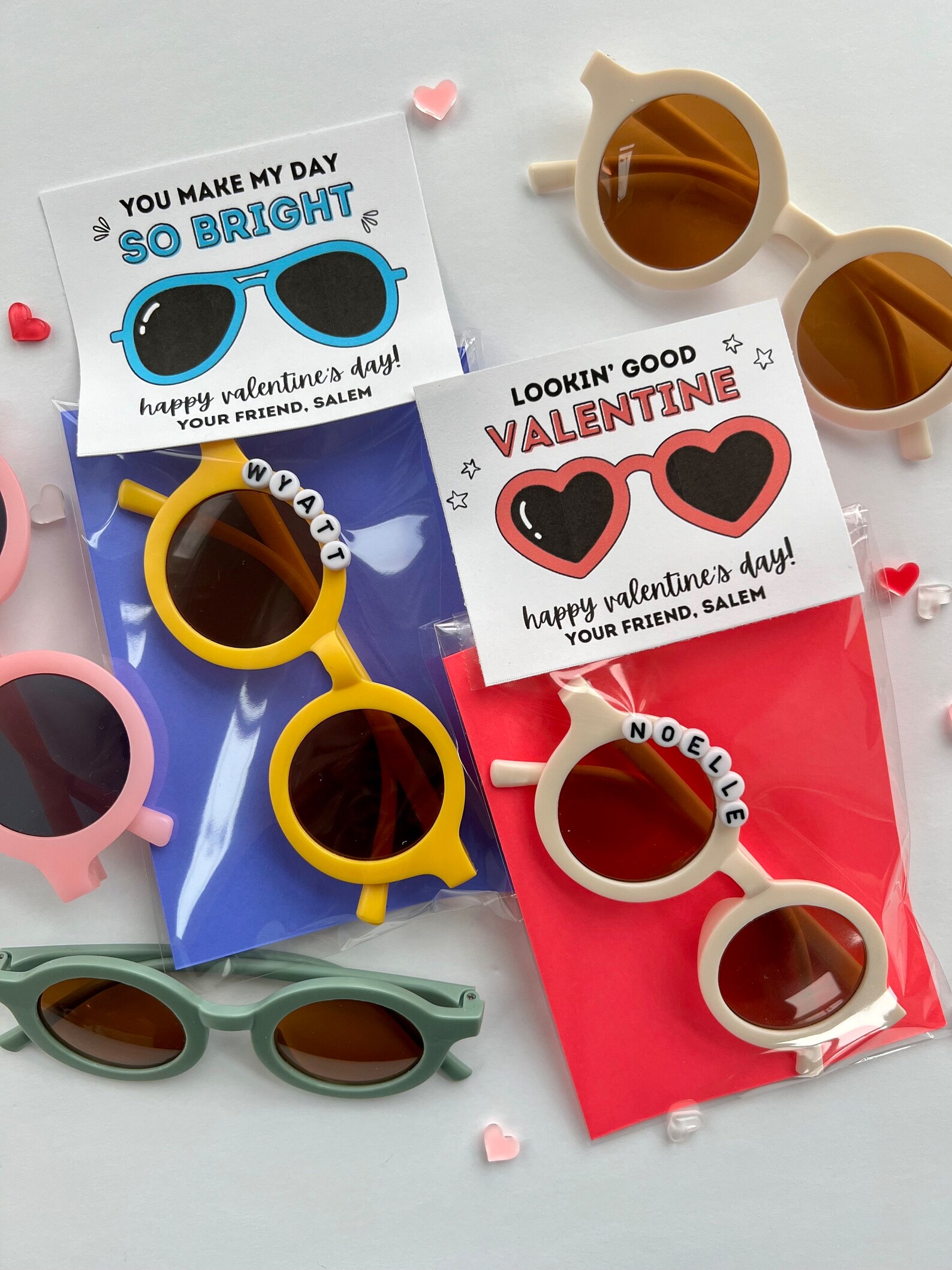 Kids Sunglasses Valentine Tag: Customizable Classroom Printable ...
