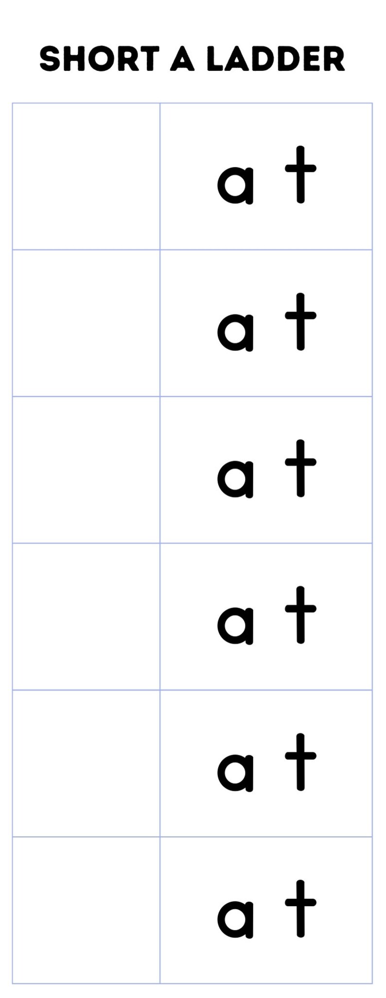 Beginning Sound Practice Short Vowel Word Ladders Early Reading ...