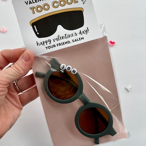 Kids Sunglasses Valentine Tag: Customizable Classroom Printable ...