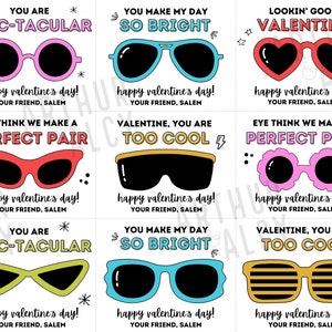 Kids Sunglasses Valentine Tag: Customizable Classroom Printable ...