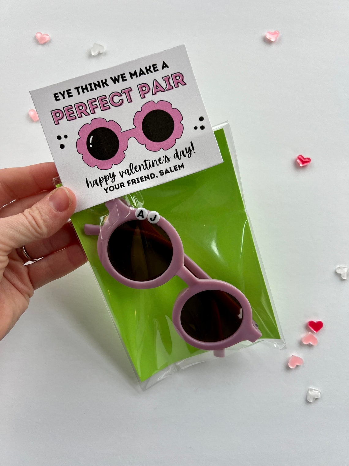 Kids Sunglasses Valentine Tag Customizable Toddler Classroom Valentine ...