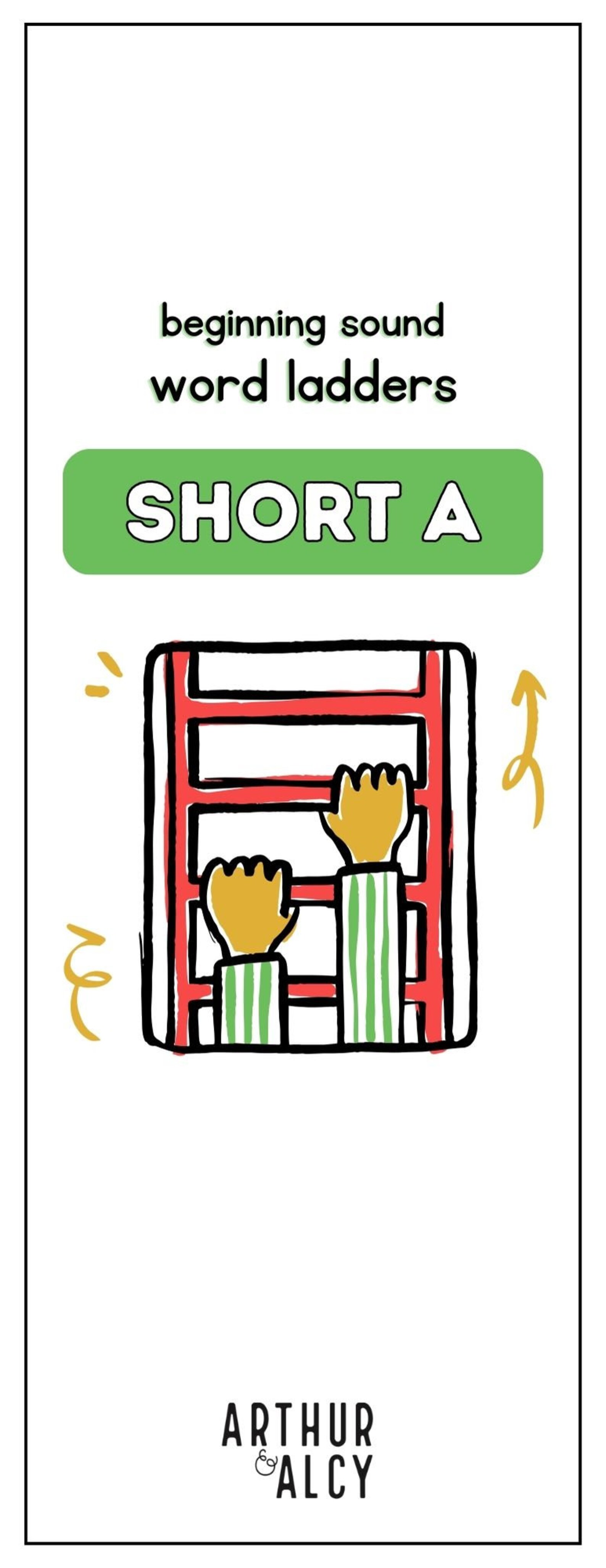 Beginning Sound Practice | Short Vowel Word Ladders | Early Reading ...