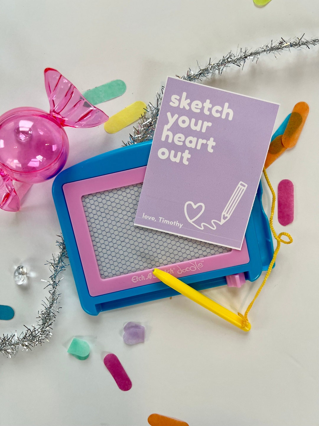 Magna Doodle Valentine Tag Classroom Valentine Editable Valentine ...