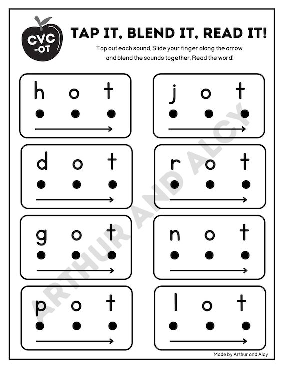 Blending Cvc Words Worksheet