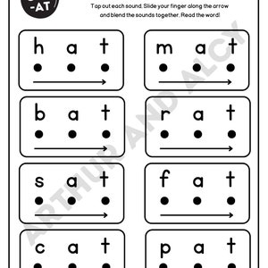 Tap and Blend Decoding Activity, Short Vowels, Early Childhood, CVC ...