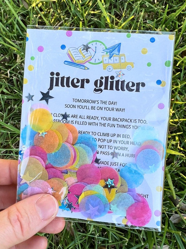 Jitter Glitter Confetti: Back to School Student Gift With Poem - Etsy