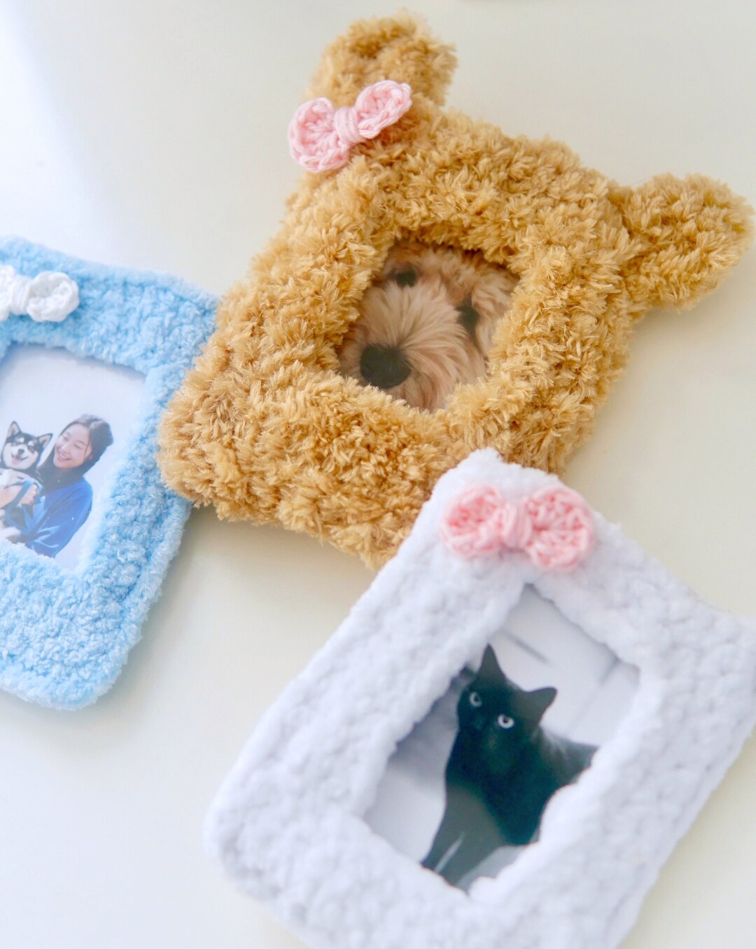 Custom Fuzzy Velvet Crochet Polaroid Instax Mini Frame / Kpop Photo ...
