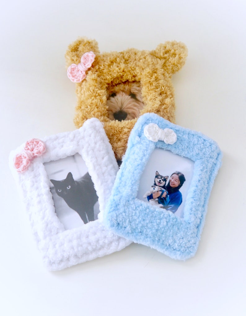 Custom Fuzzy Velvet Crochet Polaroid Instax Mini Frame / Kpop Photo ...