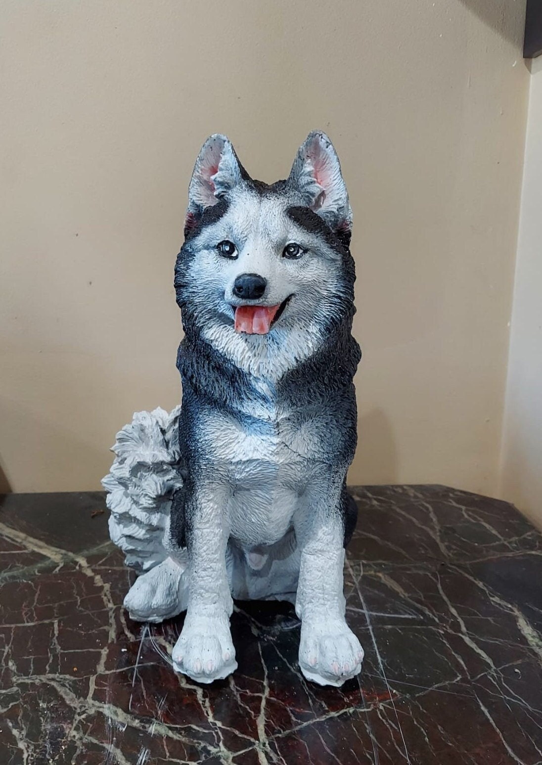 Smiling Husky Puppy Handmade to Make Your Garden or Home Look More ...