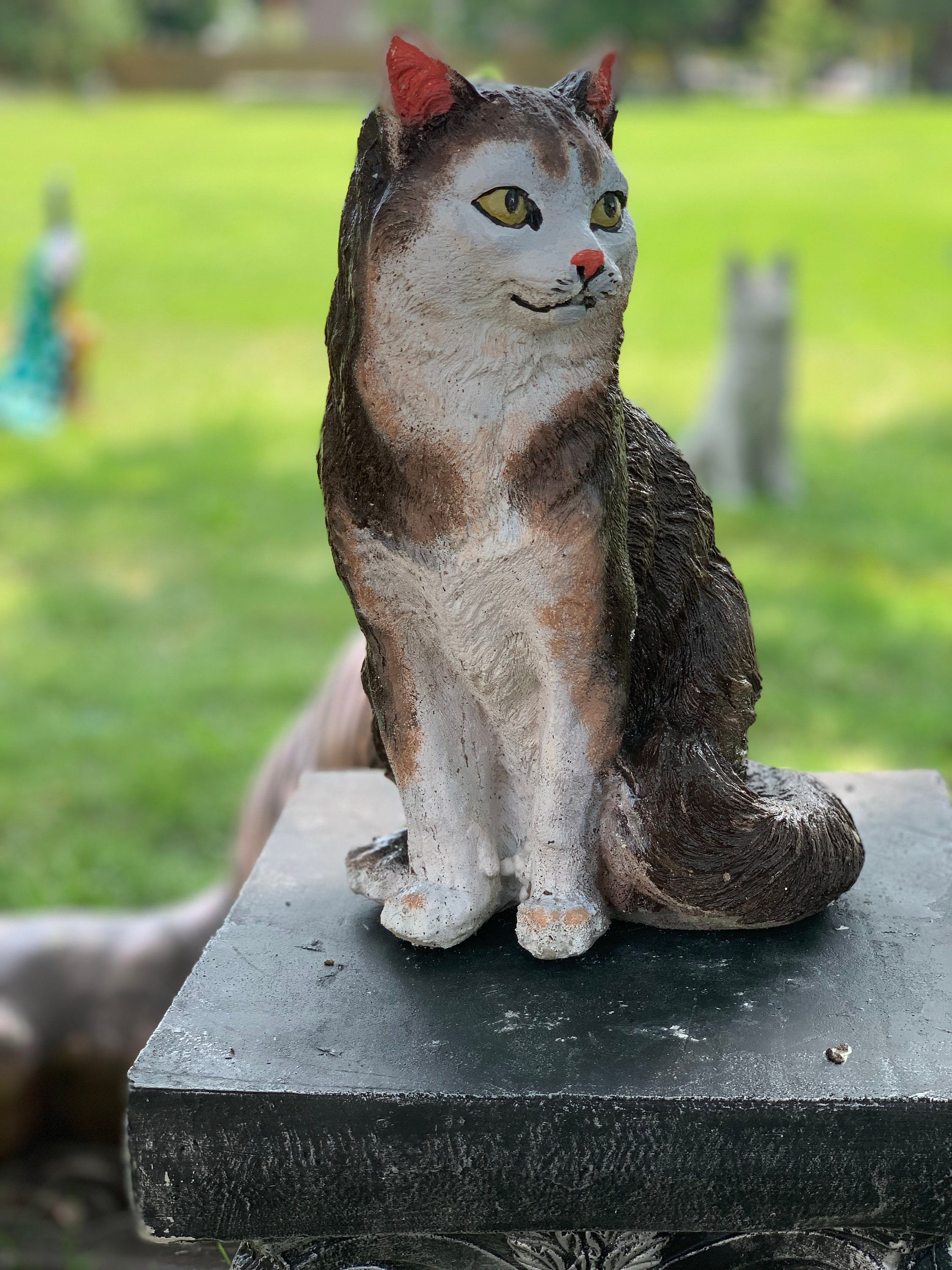 Life Size Cat Statue Upright Memorial Cat Statue Handmade and - Etsy Canada