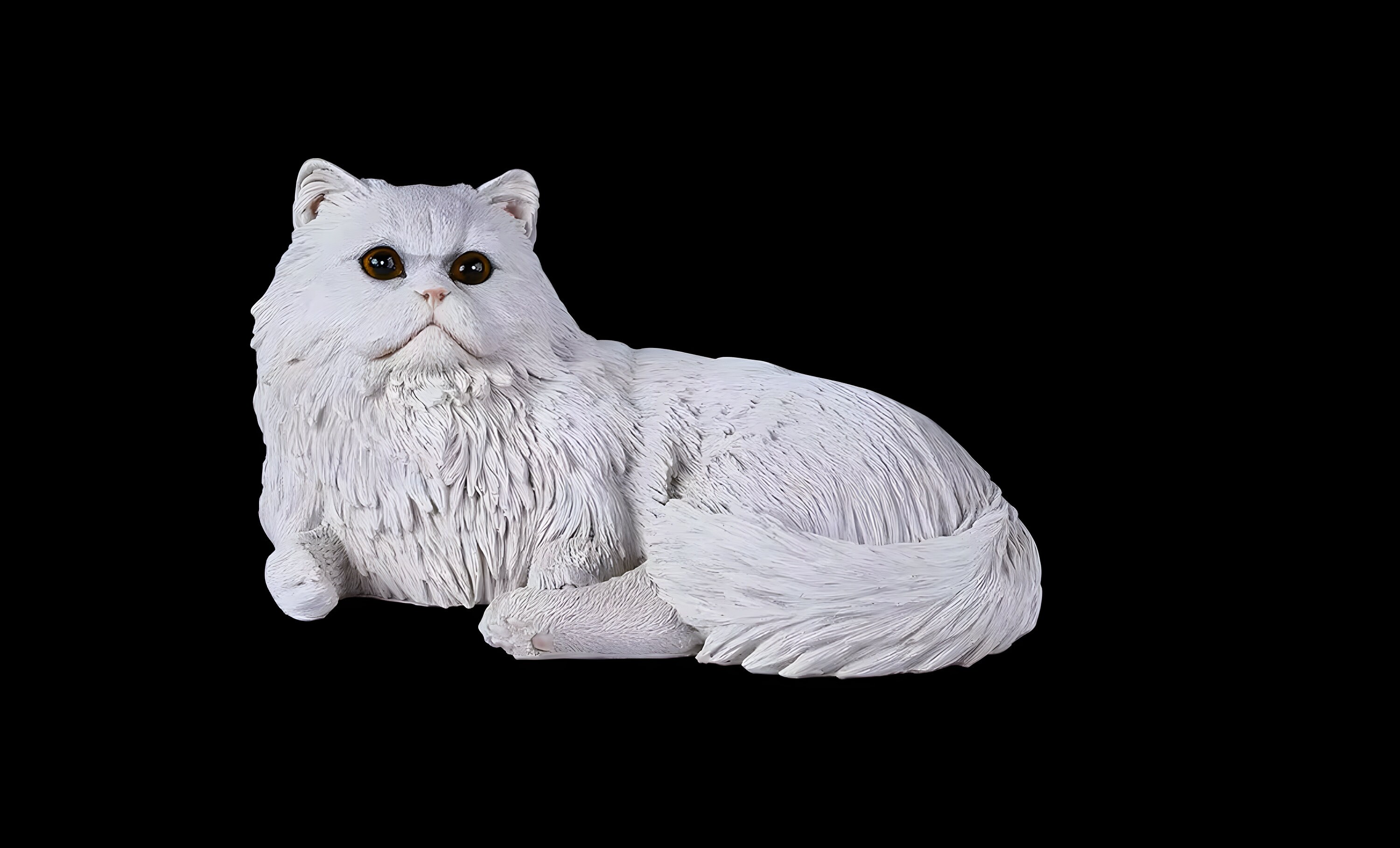 Life-size Concrete Persian Cat Statue , Finest Stone Finish, Christmas ...