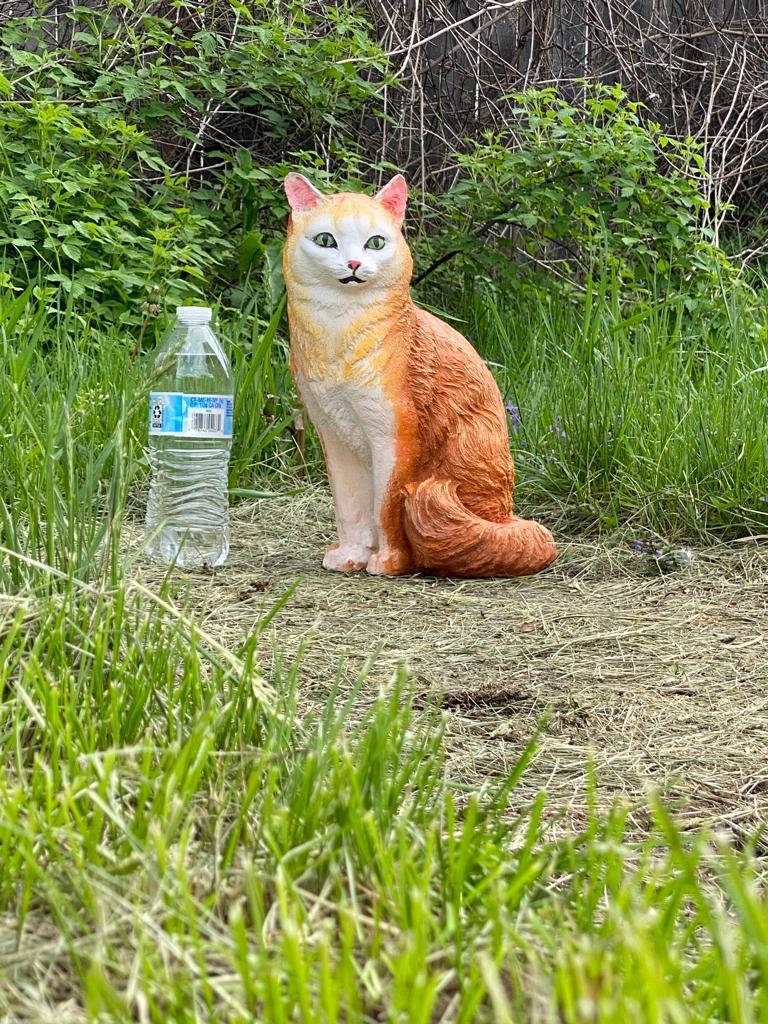 Life Size Cat Statue Upright Memorial Cat Statue Handmade and - Etsy Canada