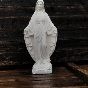 20" Concrete Virgin Mary Statue, Outdoor Statues Finest Stone Finish ...
