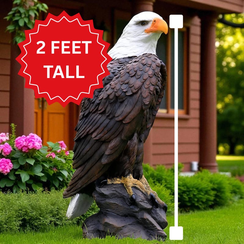 Wood Eagle Statues - Etsy