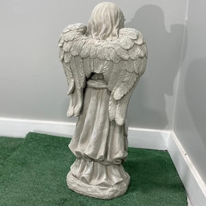 26" Large Praying Angel Statue, Stone Angel Statue, Garden Decor, Home ...