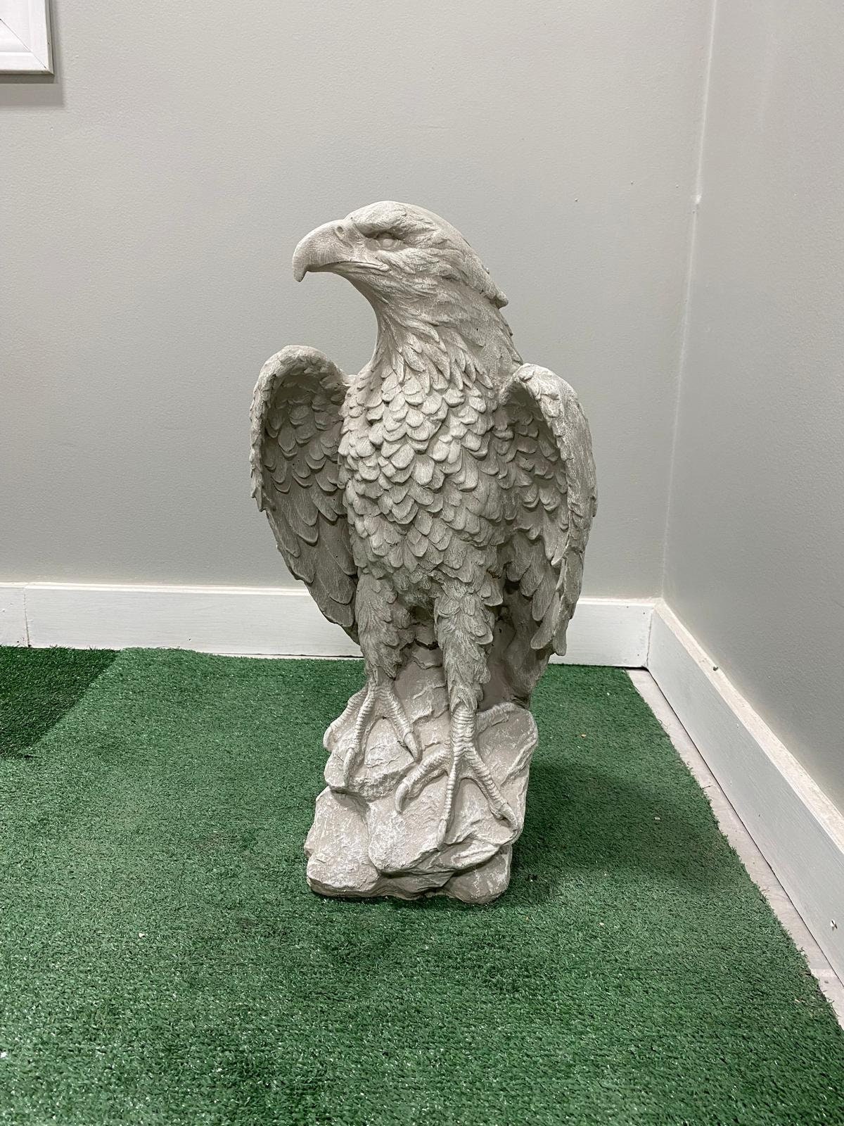 MASSIVE 70LB, 24" Concrete American Bald Eagle Statue, Weatherproof ...