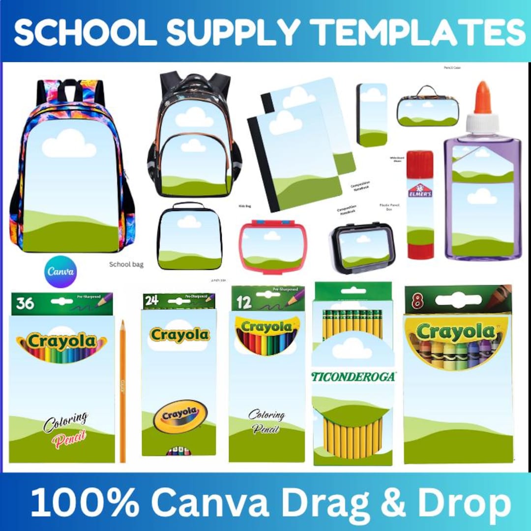 Back to School Mockup, School Supply Templates, Personalized School ...