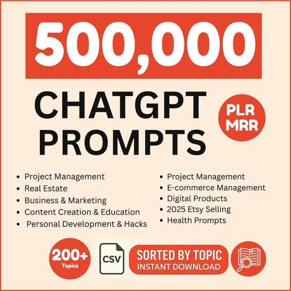 Chatgpt Prompts - Etsy