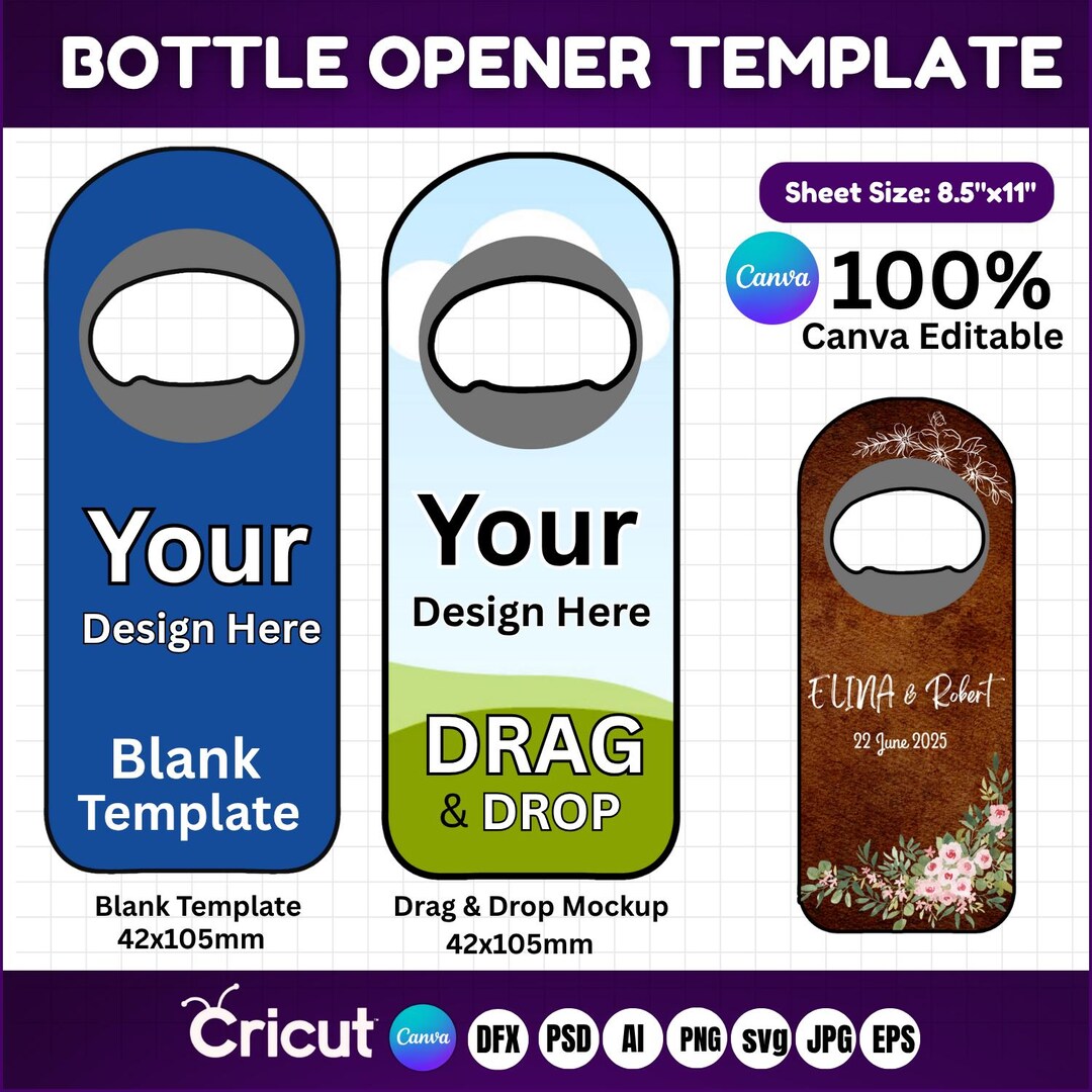 Bottle Opener Bundle, Beer Bottle Opener Template, Bottle Opener ...