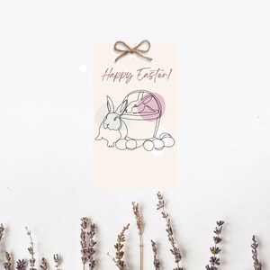 Happy Easter Basket Tags | Printable Easter Gift Tags | Printable Treat ...