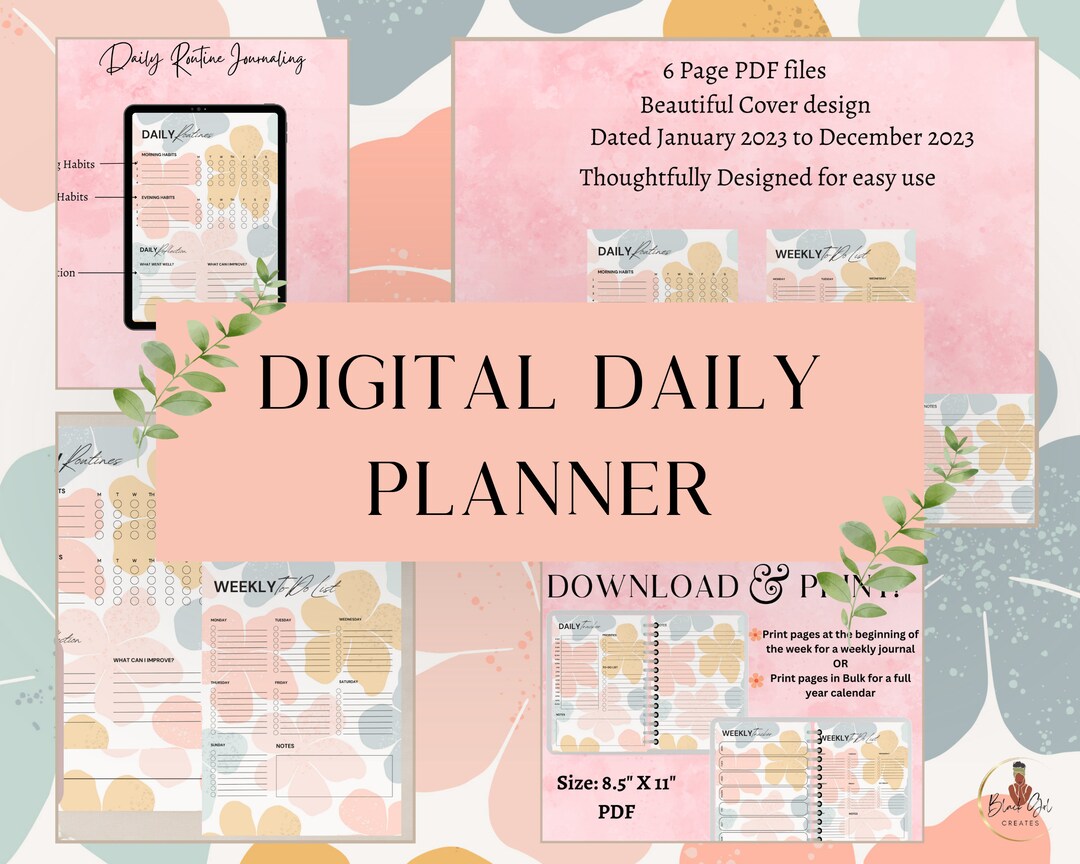 Digital Daily Planner, 2023 Digital Planner, Digital Teacher Planner ...