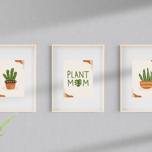 Botanical Prints, Plant Wall Decor, Set of 6 Plant Printables, Plant ...
