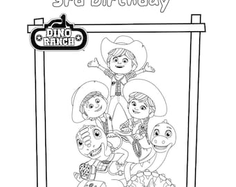 Dino Ranch Coloring - Etsy