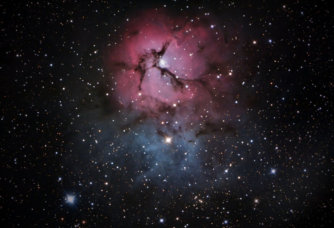 The Trifid Nebula 8x10 Print on Glossy Silver Metal - Etsy