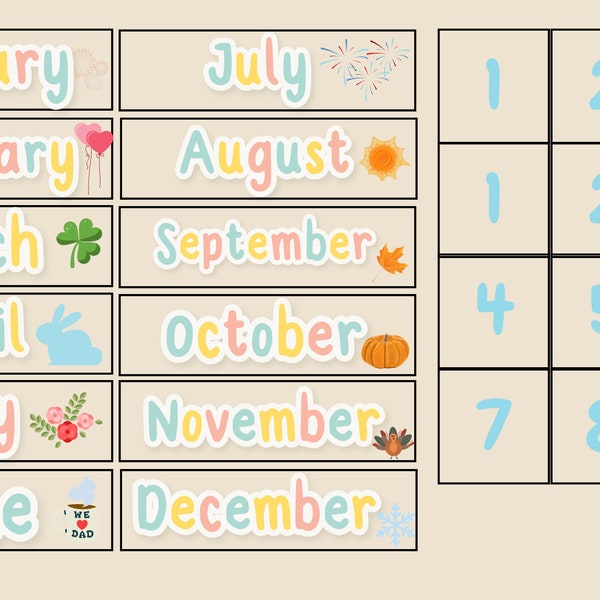 Homeschool Wall Calendar - Etsy