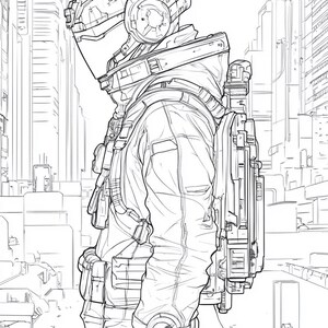 Cyberpunk Coloring Pages - Over 100 Futuristic & Dystopian Designs ...