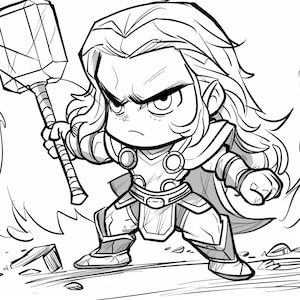 Nearly 300 Printable Marvel Chibi Coloring Pages - Digital Download - Etsy