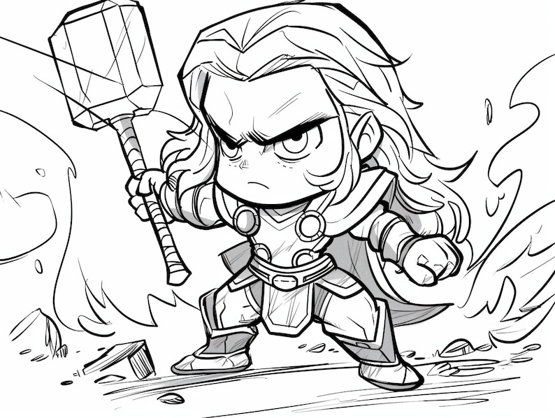 Nearly 300 Printable Marvel Chibi Coloring Pages - Digital Download - Etsy