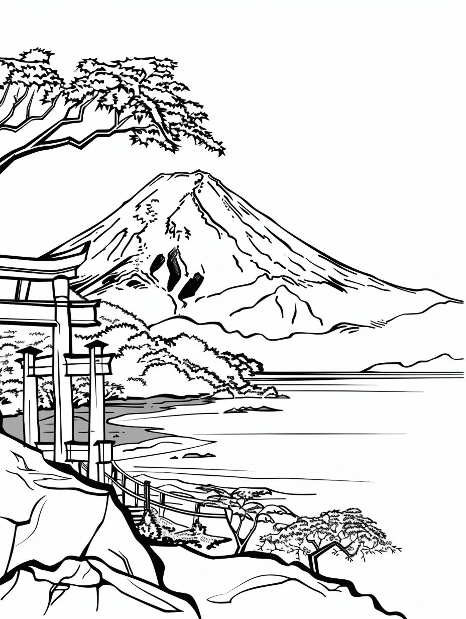 Embrace the Majesty of Mt. Fuji! Over 200 Mt. Fuji Coloring Pages ...