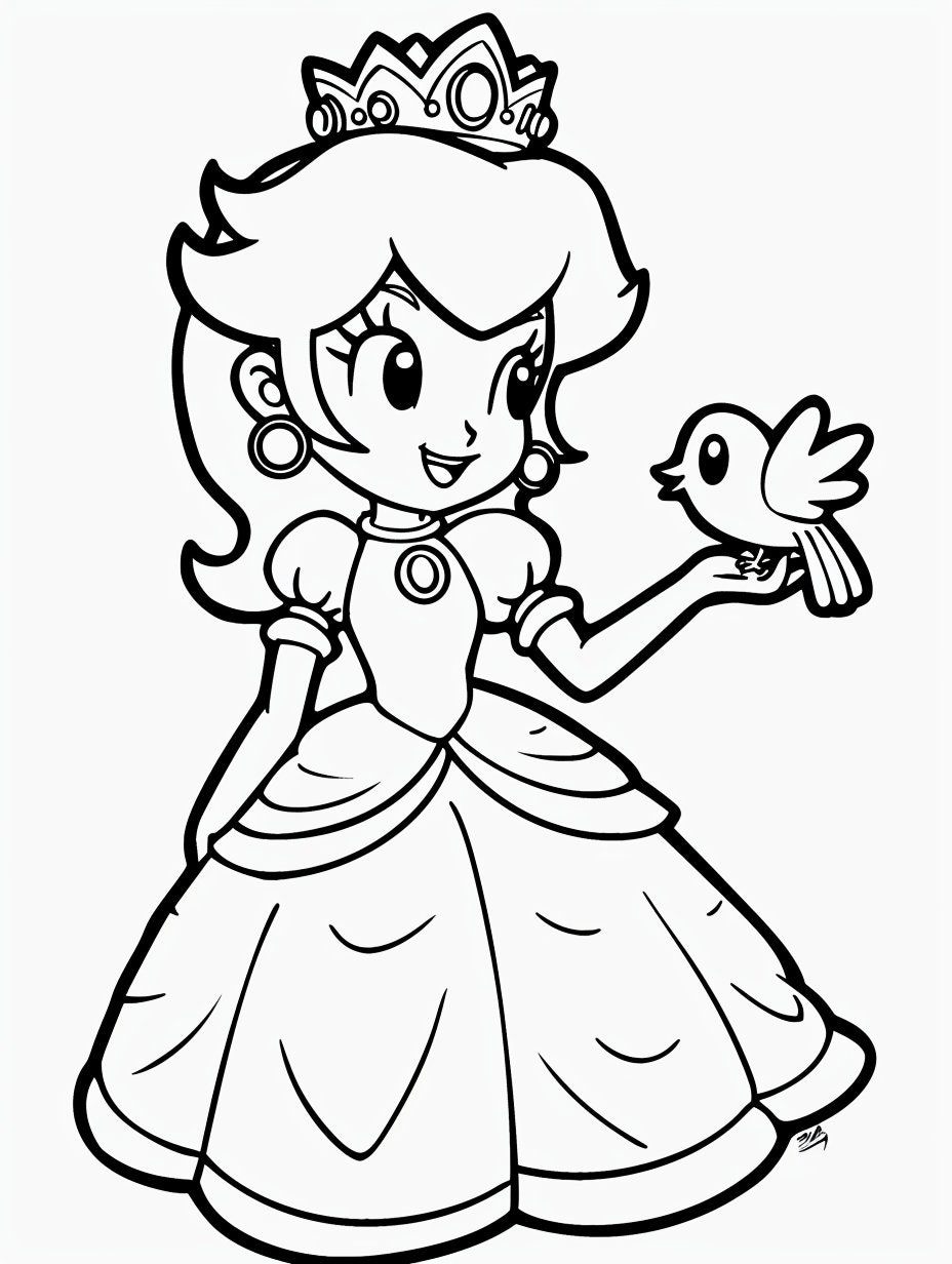 Embrace Peachy Cuteness! Over 150 Chibi Princess Peach Coloring Pages ...