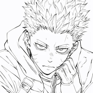 150 Printable Jujutsu Kaisen Coloring Pages Digital Download Etsy
