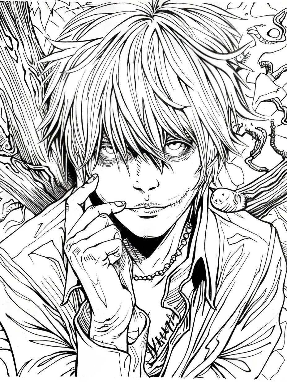 Embrace the Shadows 100 Death Note Anime-inspired Coloring Pages ...