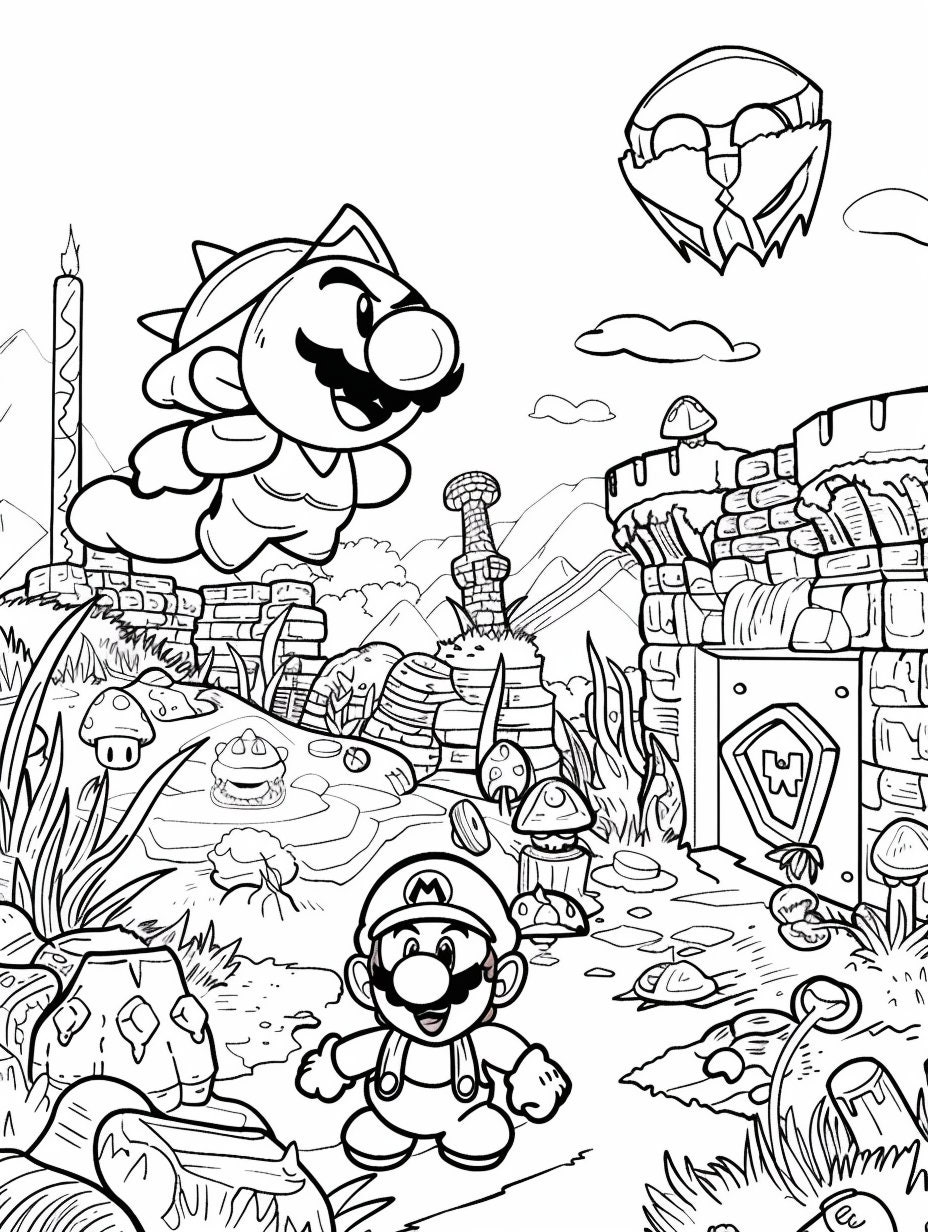 Mario Ultimate Coloring Book 300 Pages Printable Digital Download - Etsy